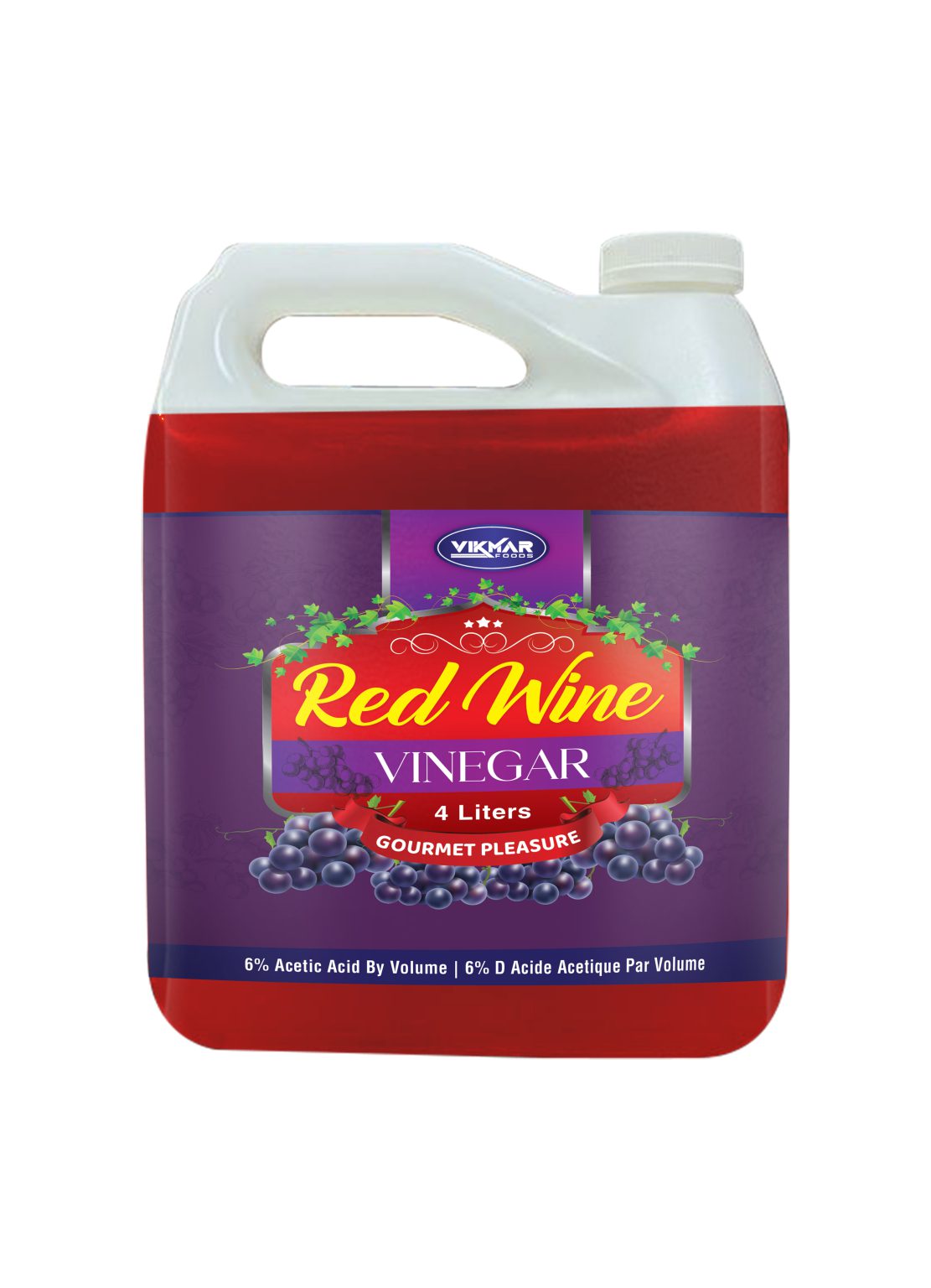 Red Wine Vinegar – 4 Liter – Vikmar Foods Canada | Bulk Canola Oil in ...